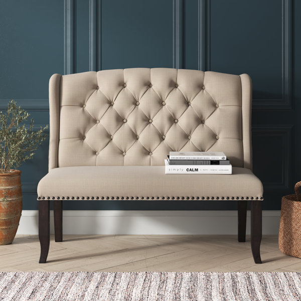 Rehoboth Polyester Upholstered Bench Greyleigh